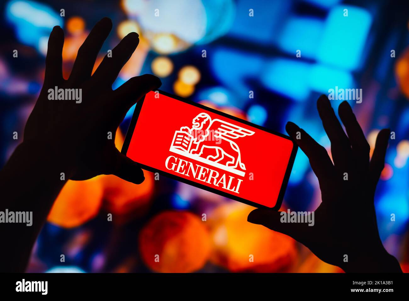 In this photo illustration, the Generali Deutschland AG logo is seen ...