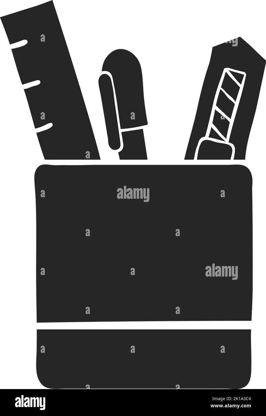 Hand drawn Pen pot vector illustration Stock Vector Image & Art - Alamy
