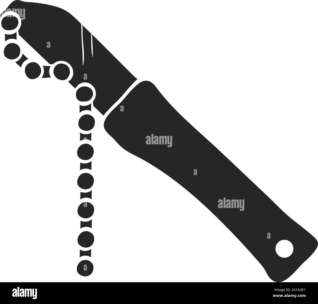 Hand drawn Chain whip vector illustration Stock Vector Image & Art - Alamy