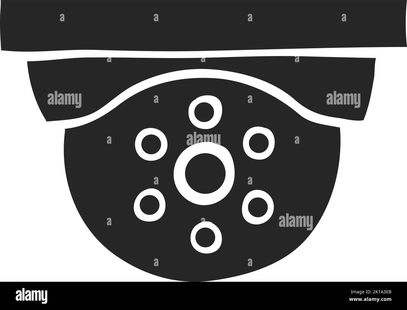 Hand drawn Surveillance camera vector illustration Stock Vector Image ...