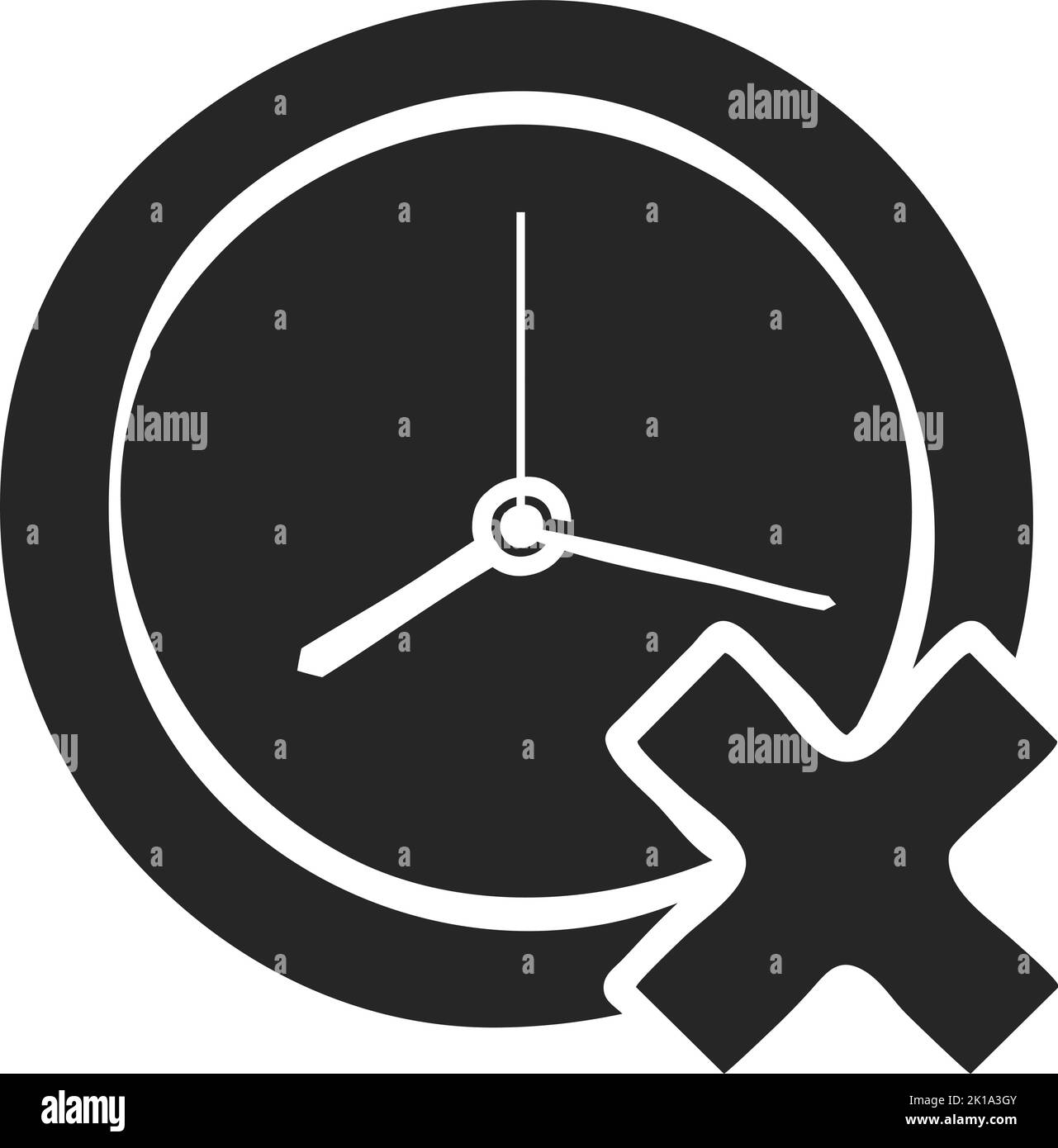 Clock and cross Black and White Stock Photos & Images - Alamy