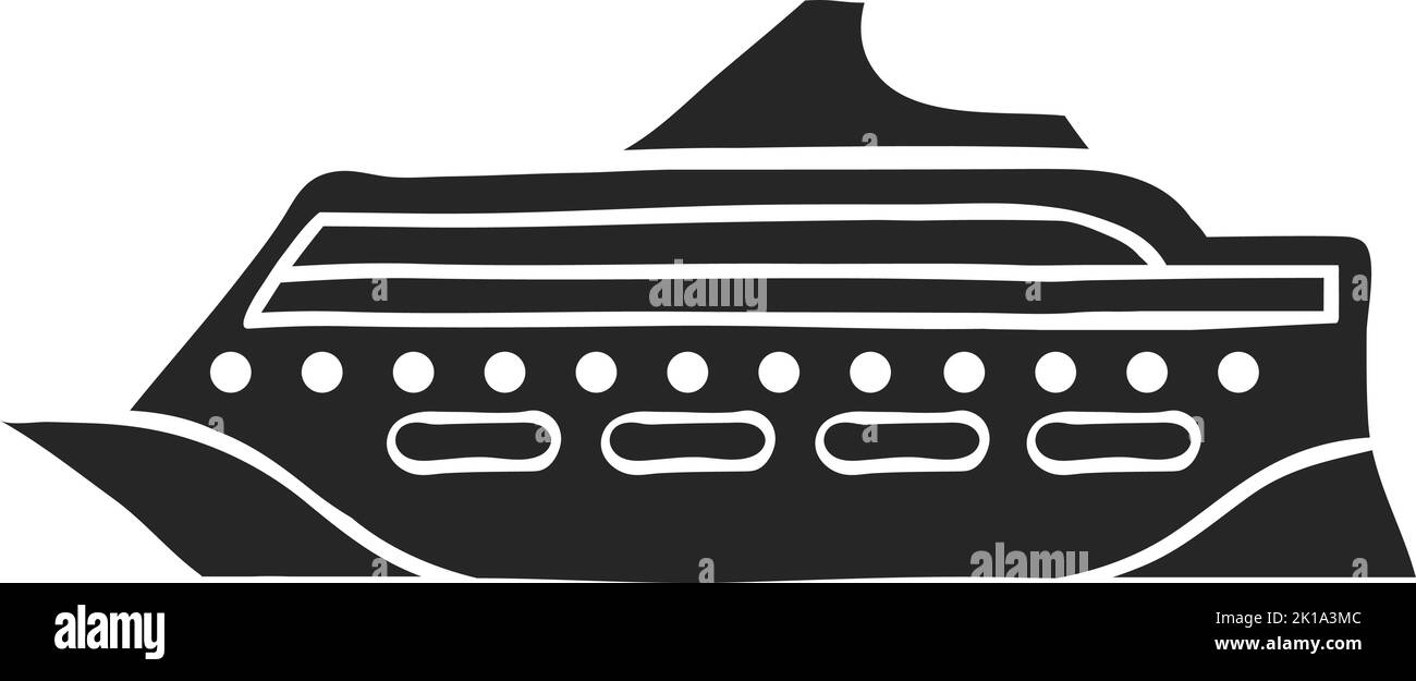 Hand drawn Cruise ship vector illustration Stock Vector Image & Art - Alamy