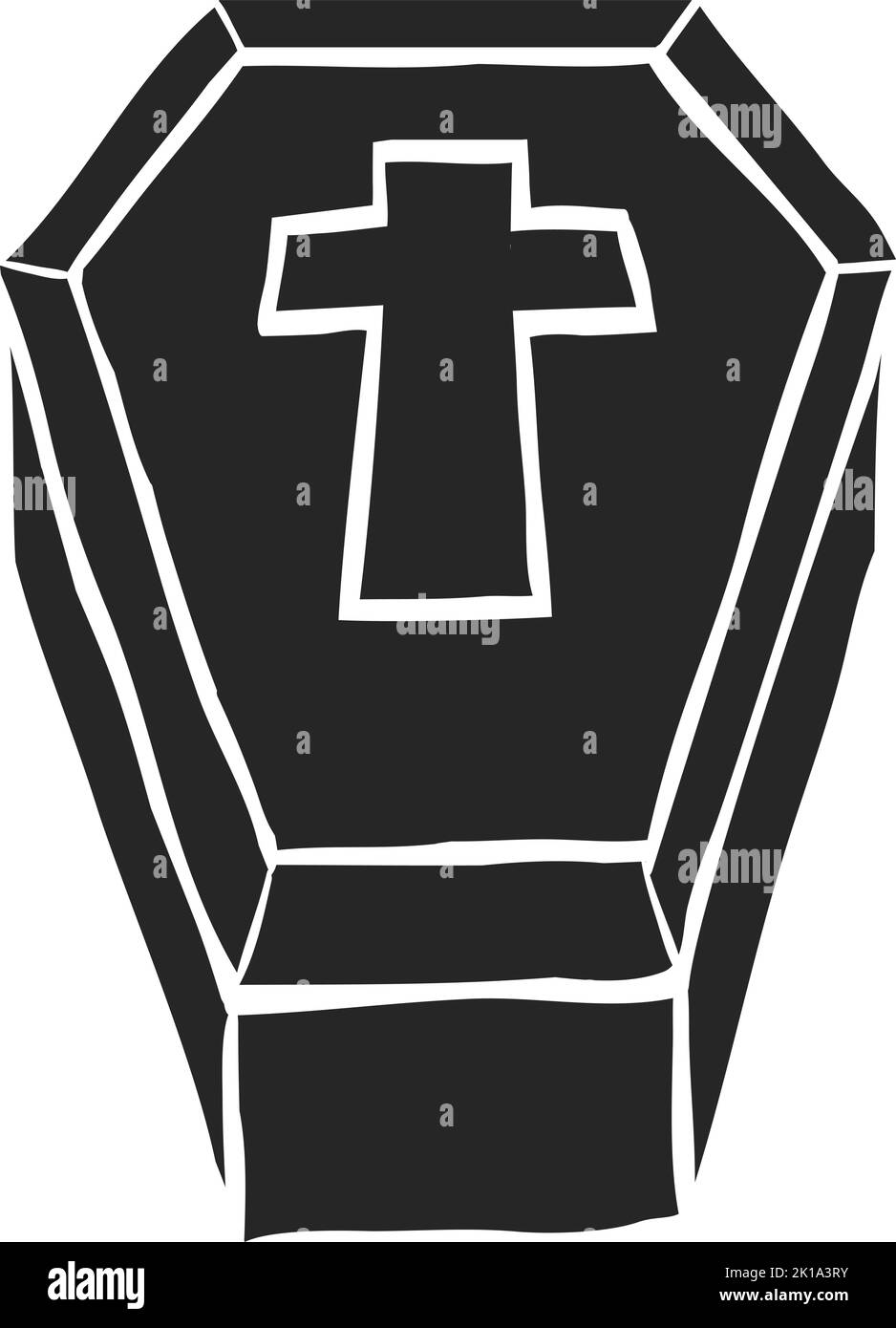 Hand drawn Coffin vector illustration Stock Vector Image & Art - Alamy