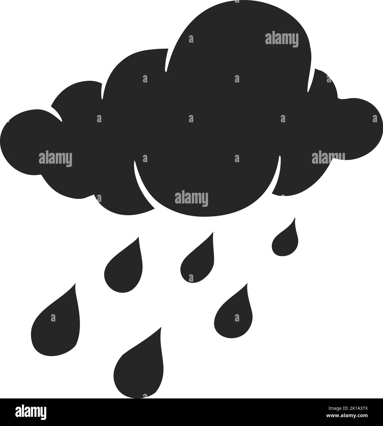 Hand drawn Rain cloud vector illustration Stock Vector Image & Art - Alamy