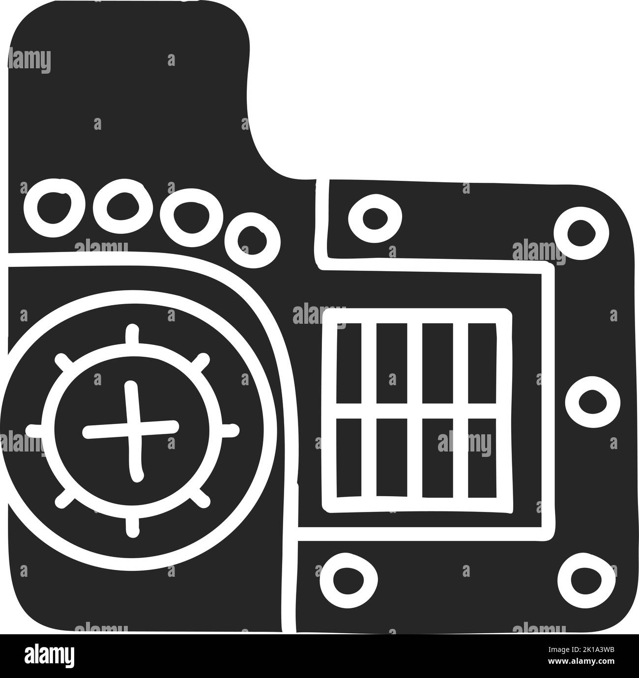 Hand drawn Crap table icon with arrows vector illustration Stock Vector ...
