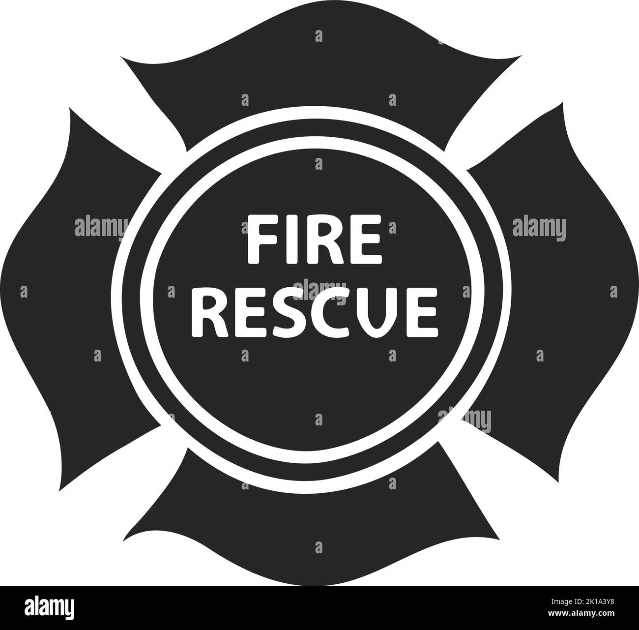 Hand drawn Firefighter emblem vector illustration Stock Vector Image ...