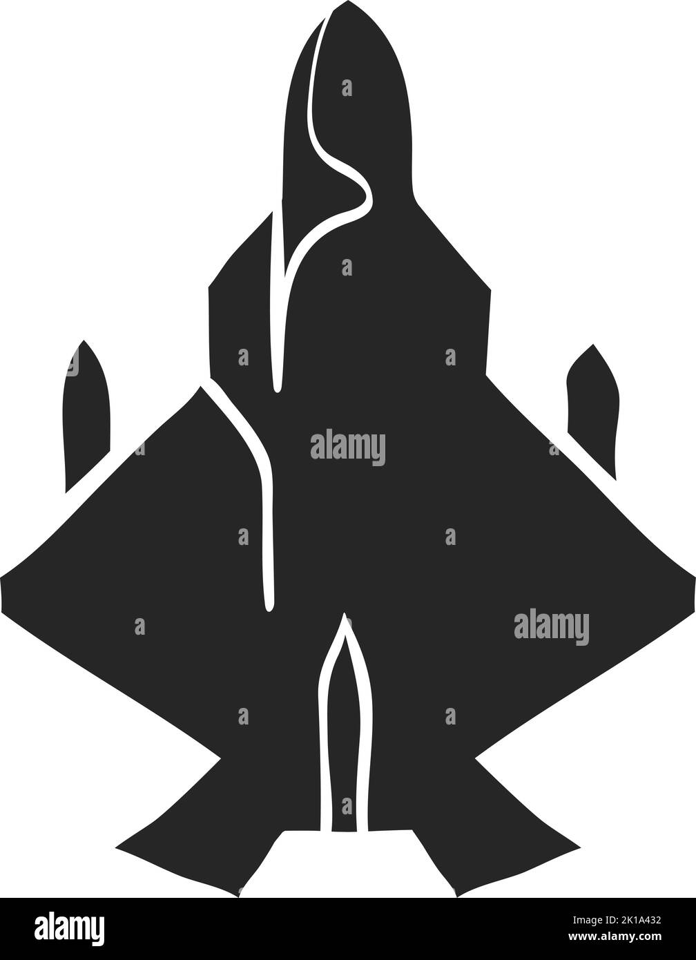 Hand drawn Fighter jet vector illustration Stock Vector Image & Art - Alamy