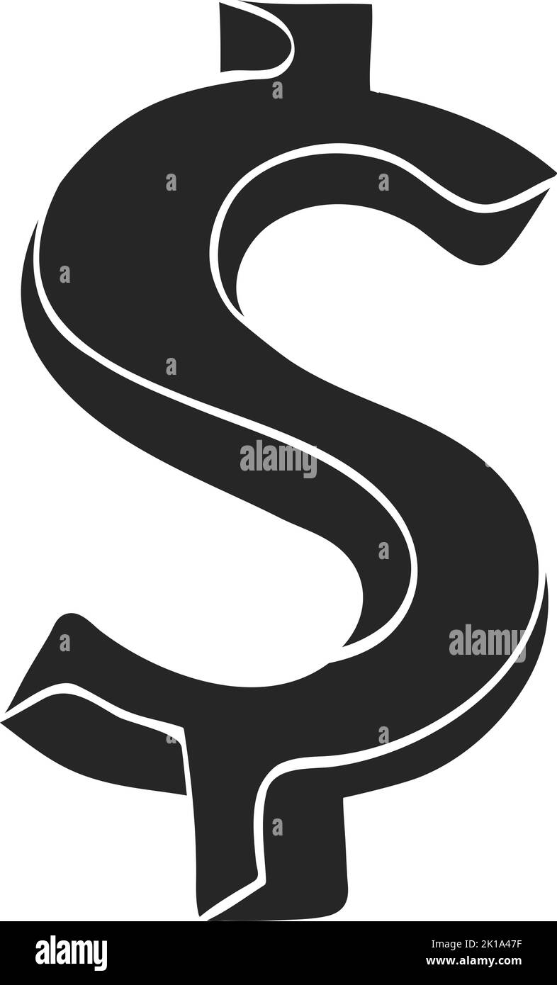 Hand drawn Dollar sign vector illustration Stock Vector Image & Art - Alamy
