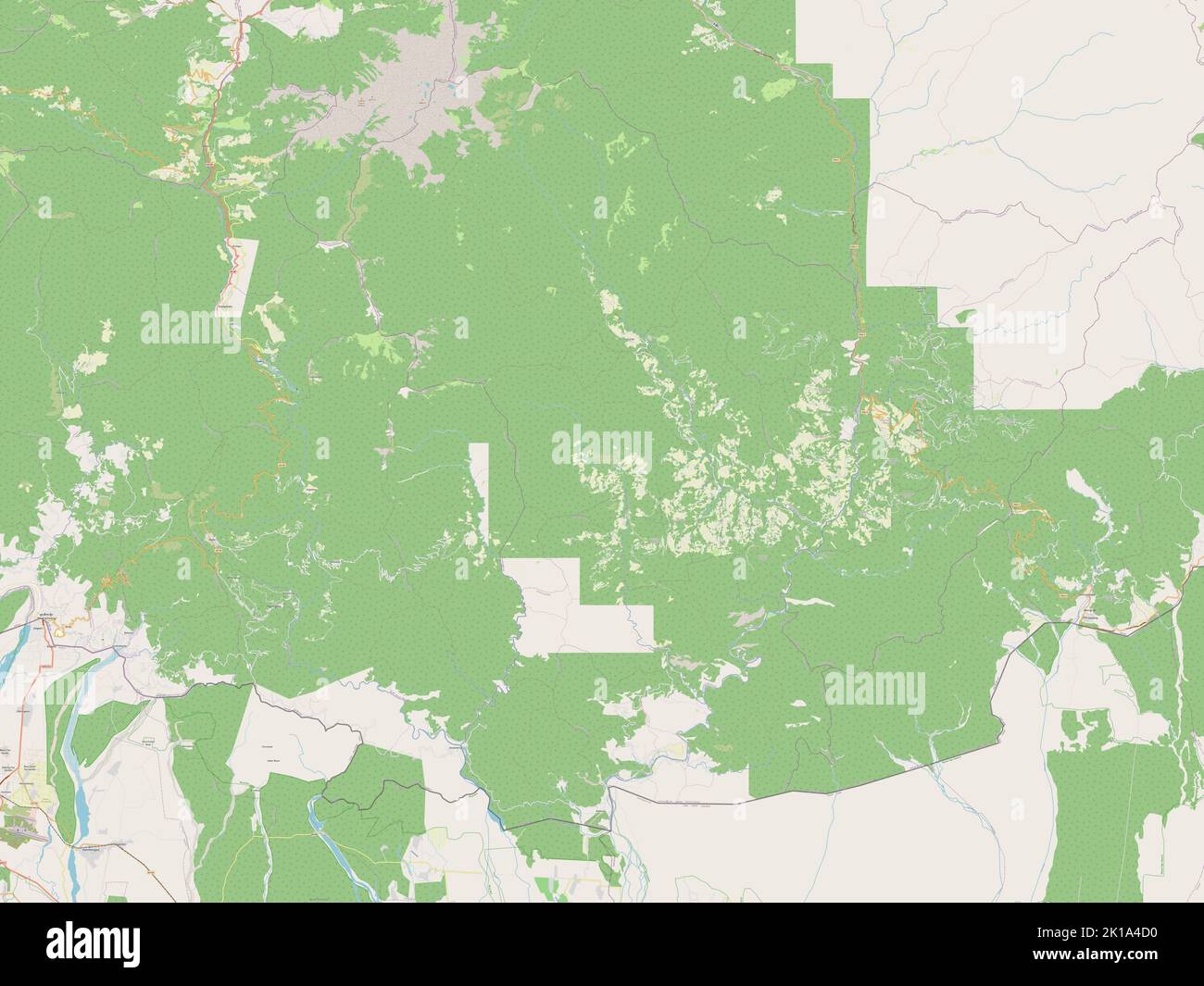 Dagana, district of Bhutan. Open Street Map Stock Photo - Alamy