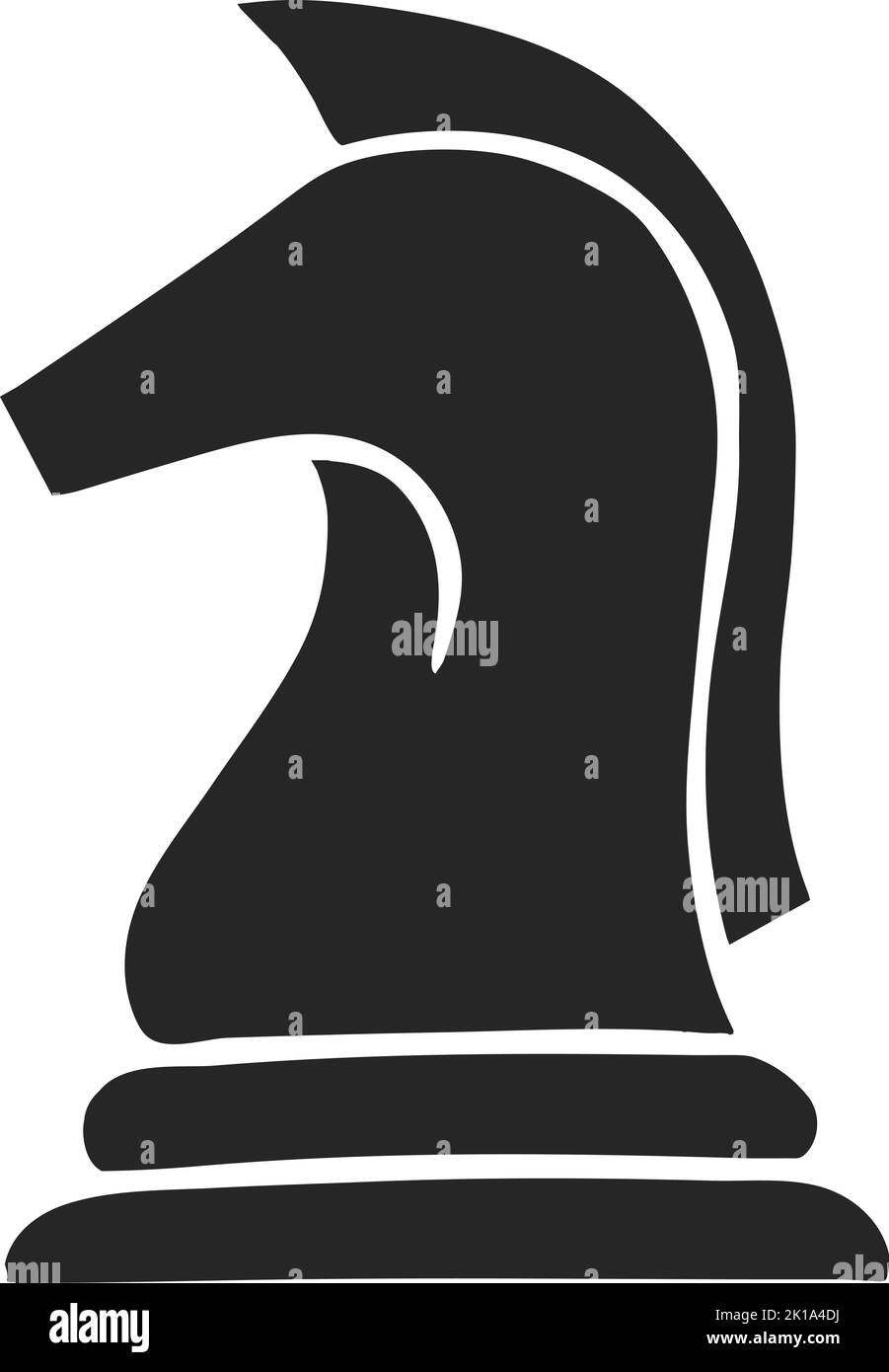 Hand drawn horse chess vector illustration Stock Vector Image & Art - Alamy