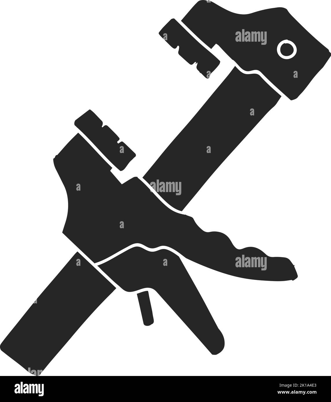Hand drawn icon Woodworking clamp illustration Stock Vector Image & Art ...