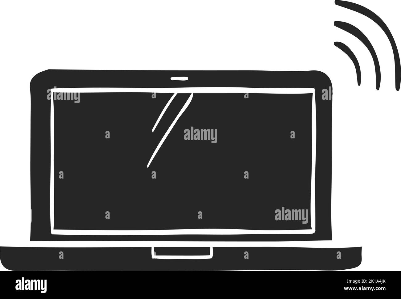 Laptops screen Black and White Stock Photos & Images - Alamy