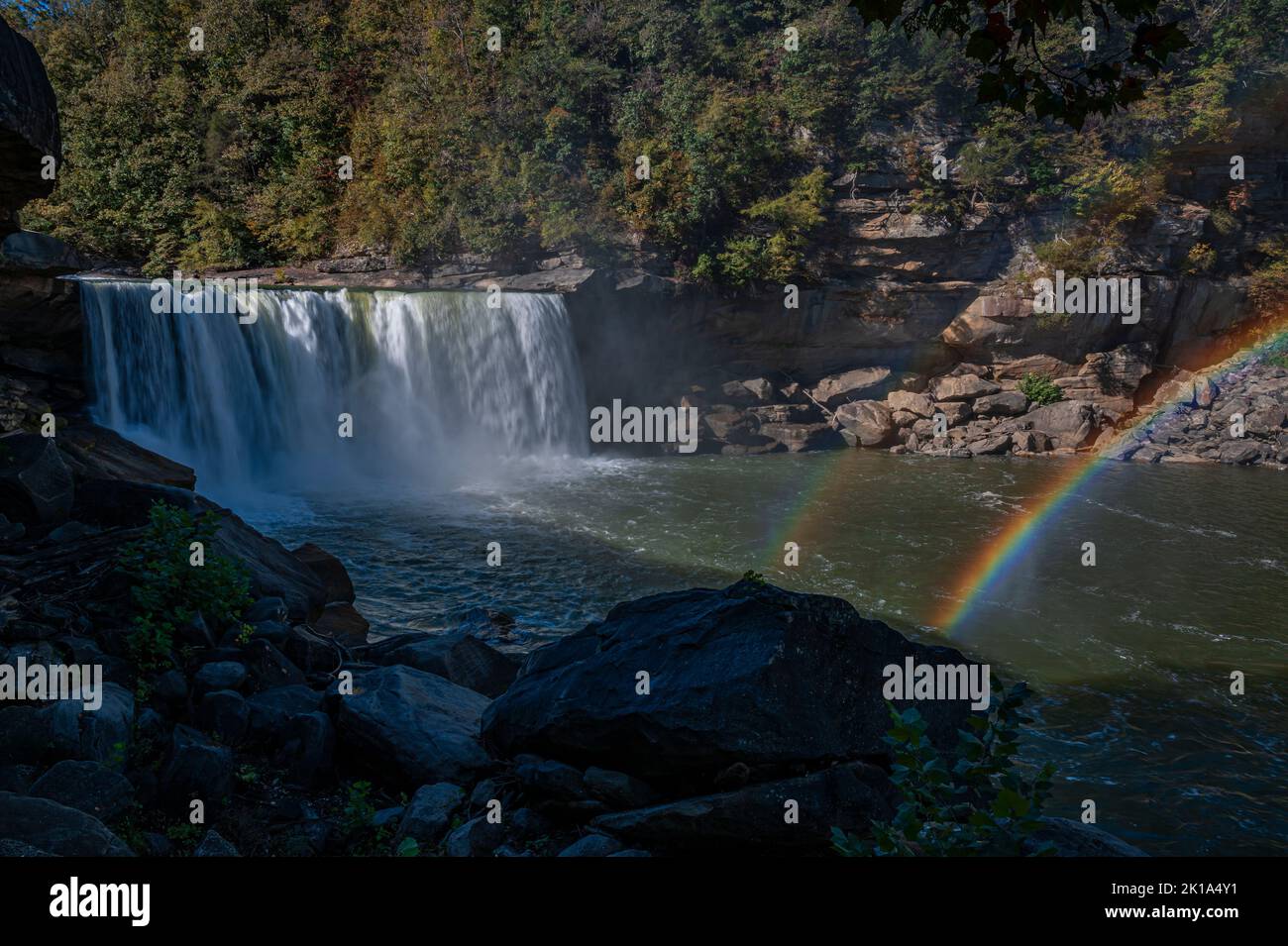 Cumberland Falls's mist creates a double rainbow in morning light ...