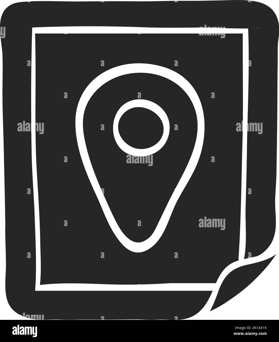 Hand drawn Pin location map vector illustration Stock Vector Image ...
