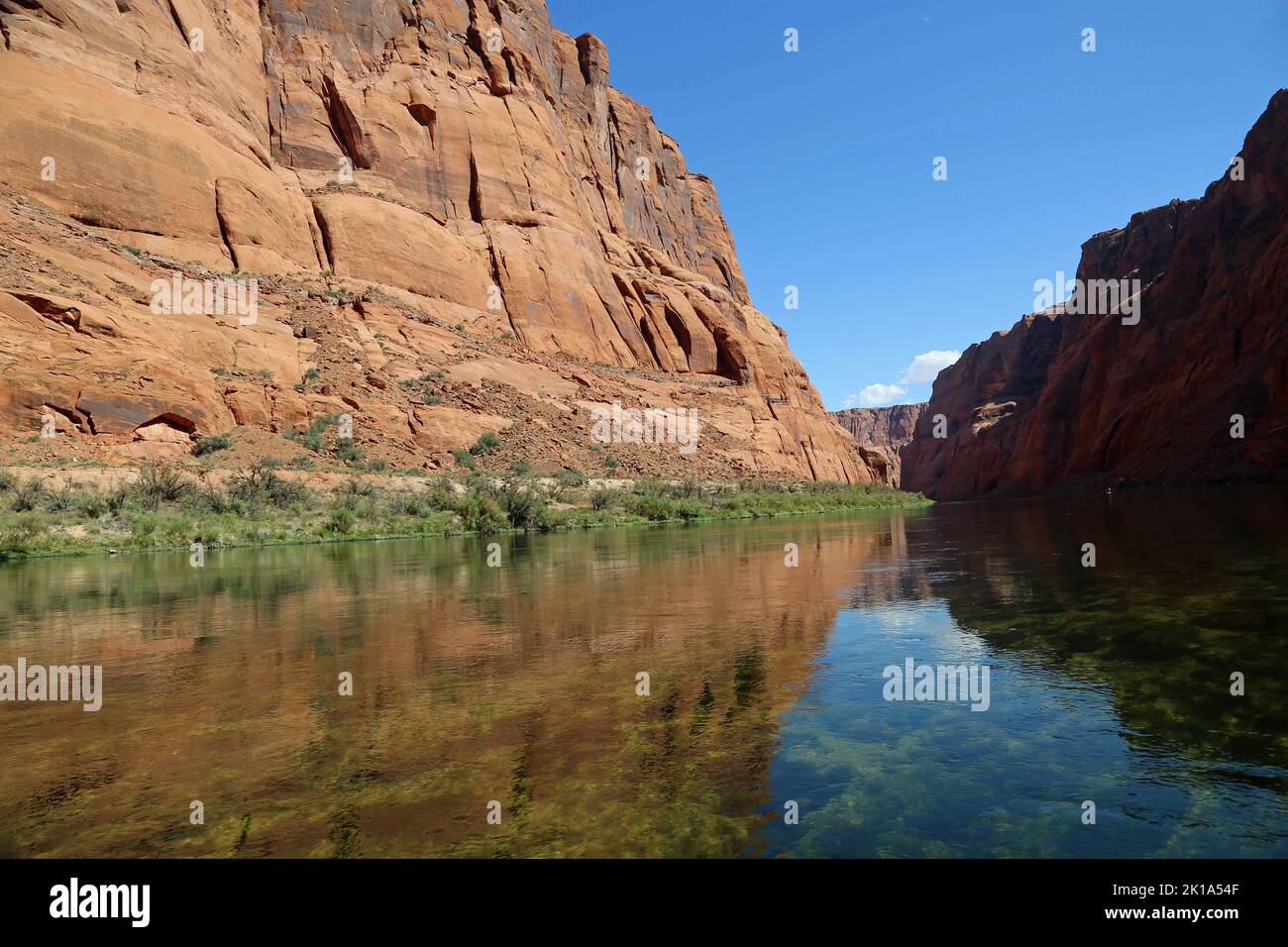 Kayaking between cliffs Stock Photo - Alamy