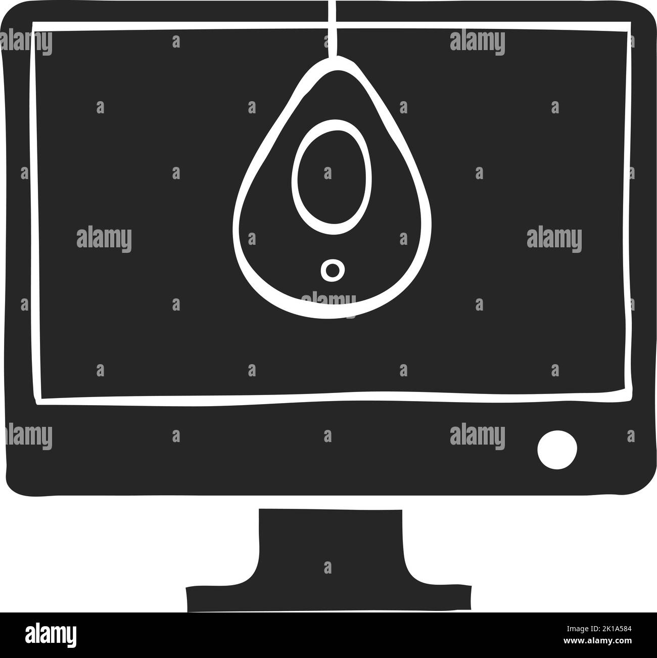Hand drawn Monitor calibration vector illustration Stock Vector Image ...
