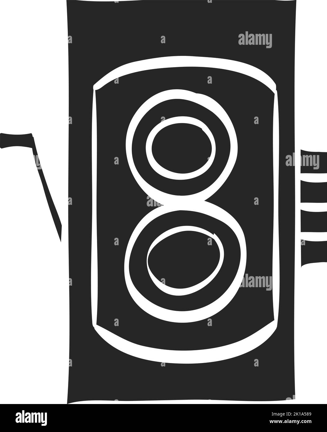 Hand drawn Twin lens reflex camera vector illustration Stock Vector ...