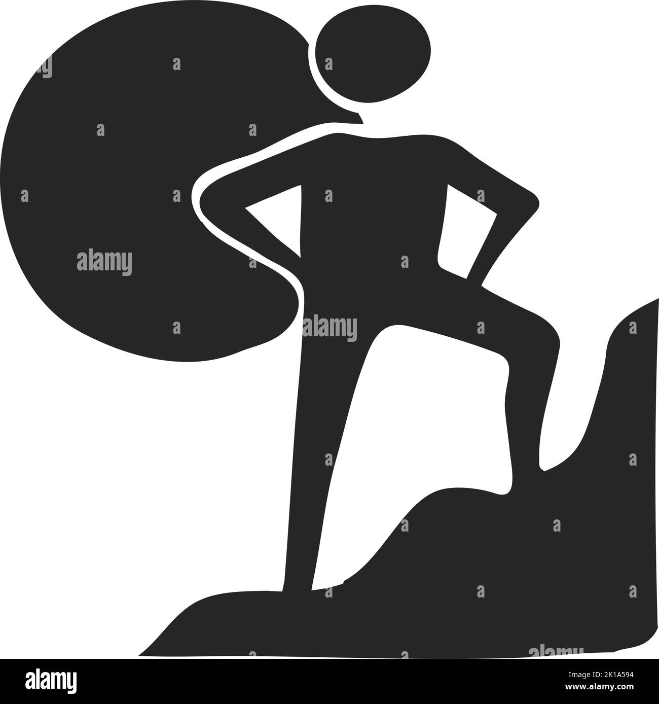 Hand drawn Rock climbing vector illustration Stock Vector Image & Art ...