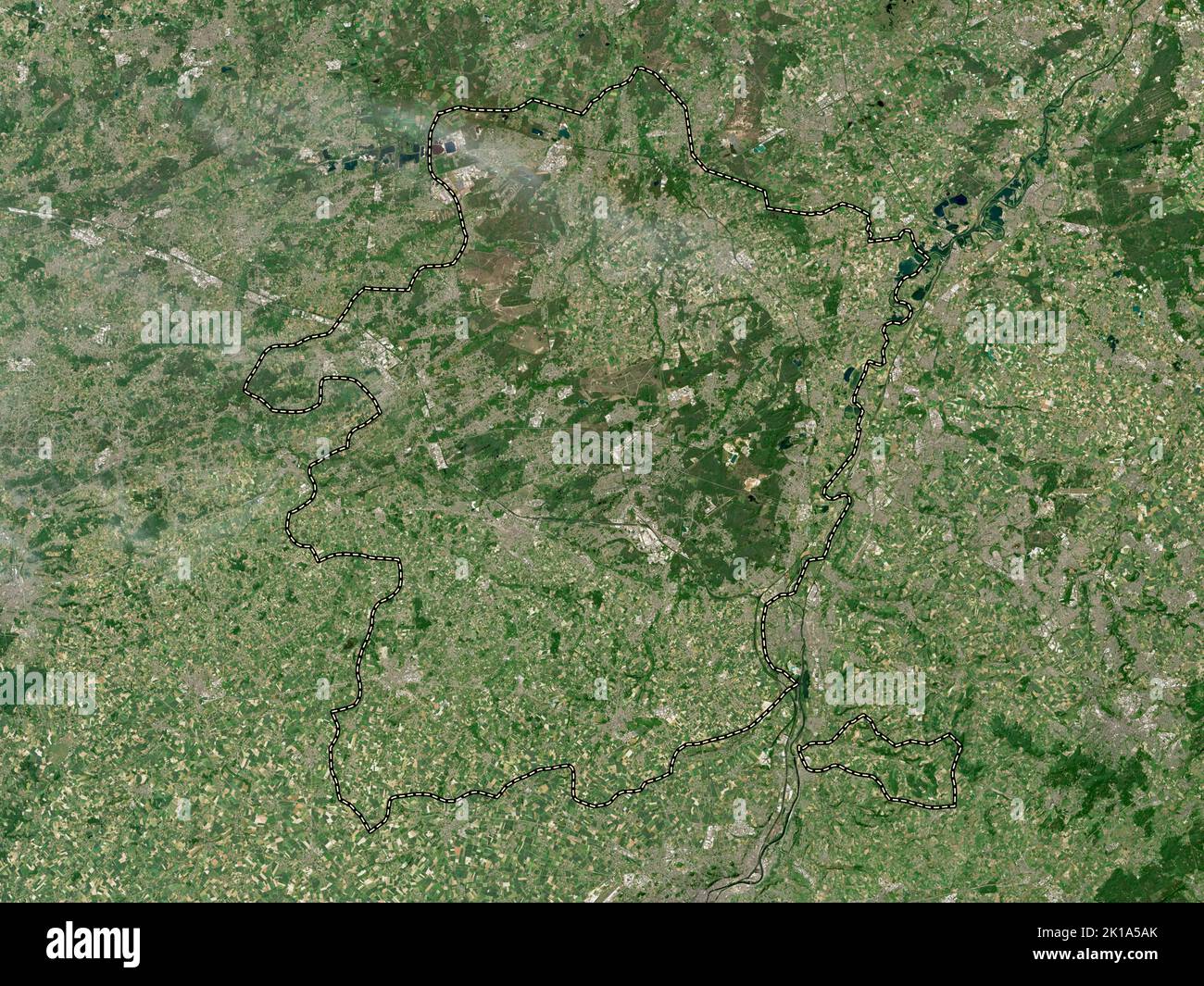 Limburg, province of Belgium. High resolution satellite map Stock Photo ...