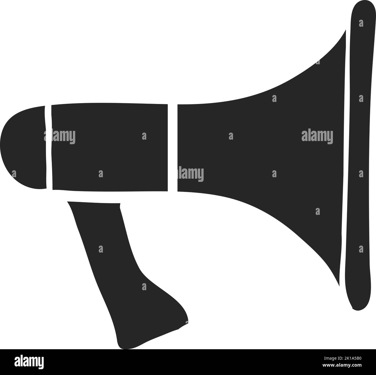 Hand drawn Megaphone vector illustration Stock Vector Image & Art - Alamy