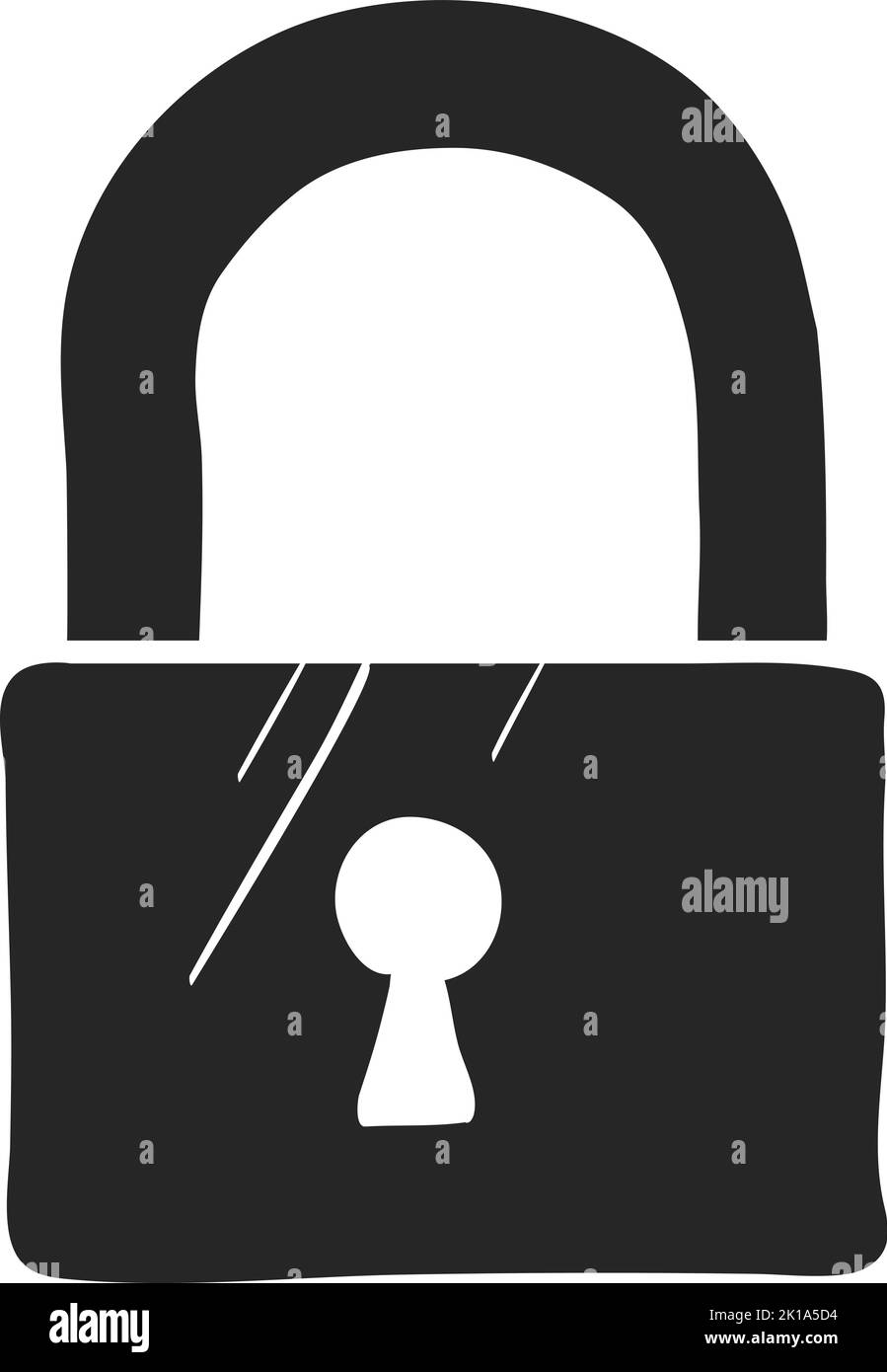 Hand drawn Padlock vector illustration Stock Vector Image & Art - Alamy