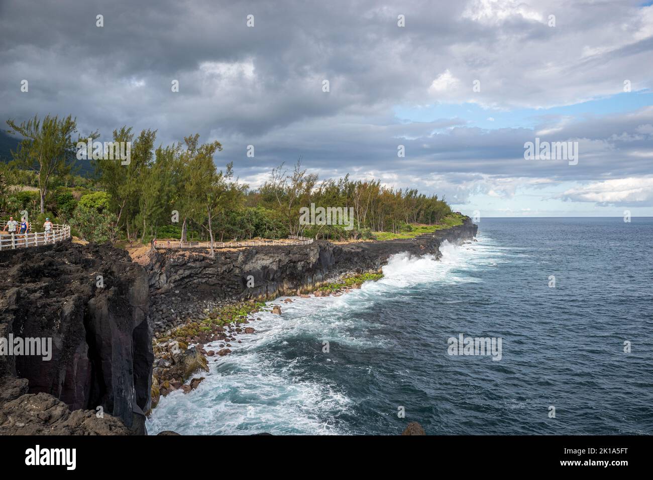 Rocky coast of Cap Mechant, Réunion Island, France Stock Photo - Alamy