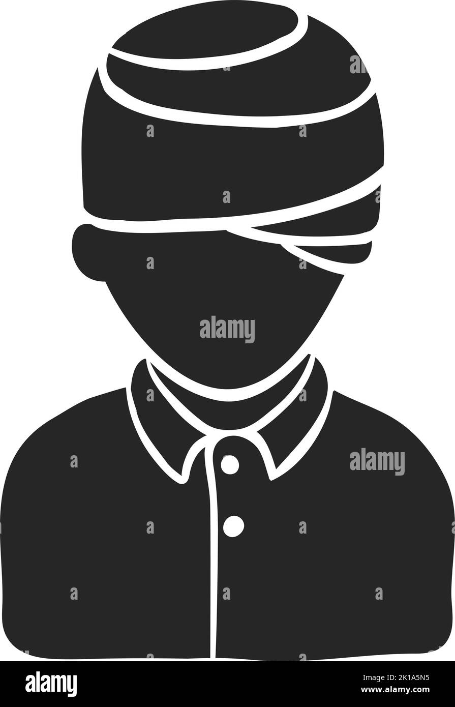 Hand drawn Injured head vector illustration Stock Vector Image & Art ...