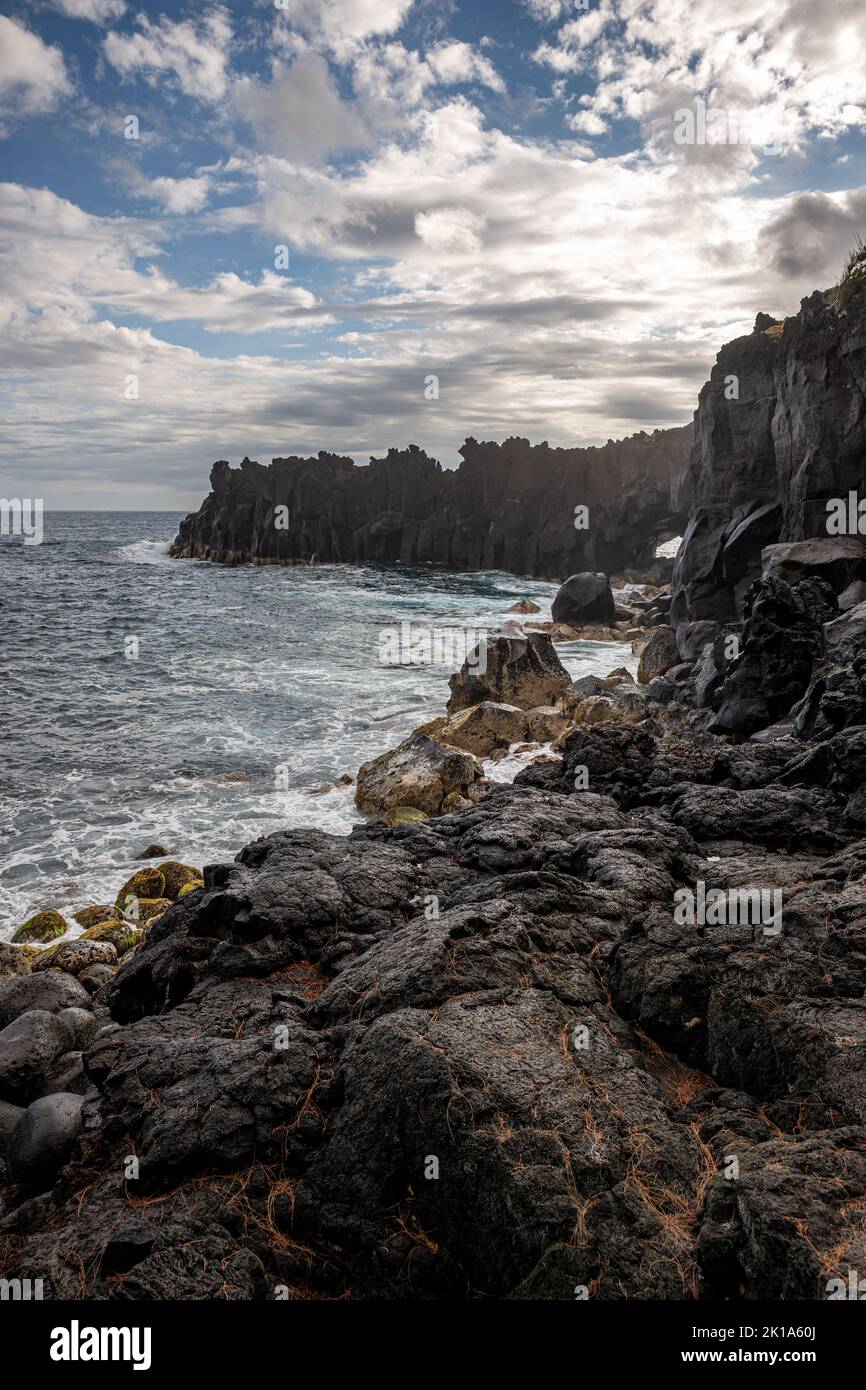 Rocky coast of Cap Mechant, Réunion Island, France Stock Photo - Alamy
