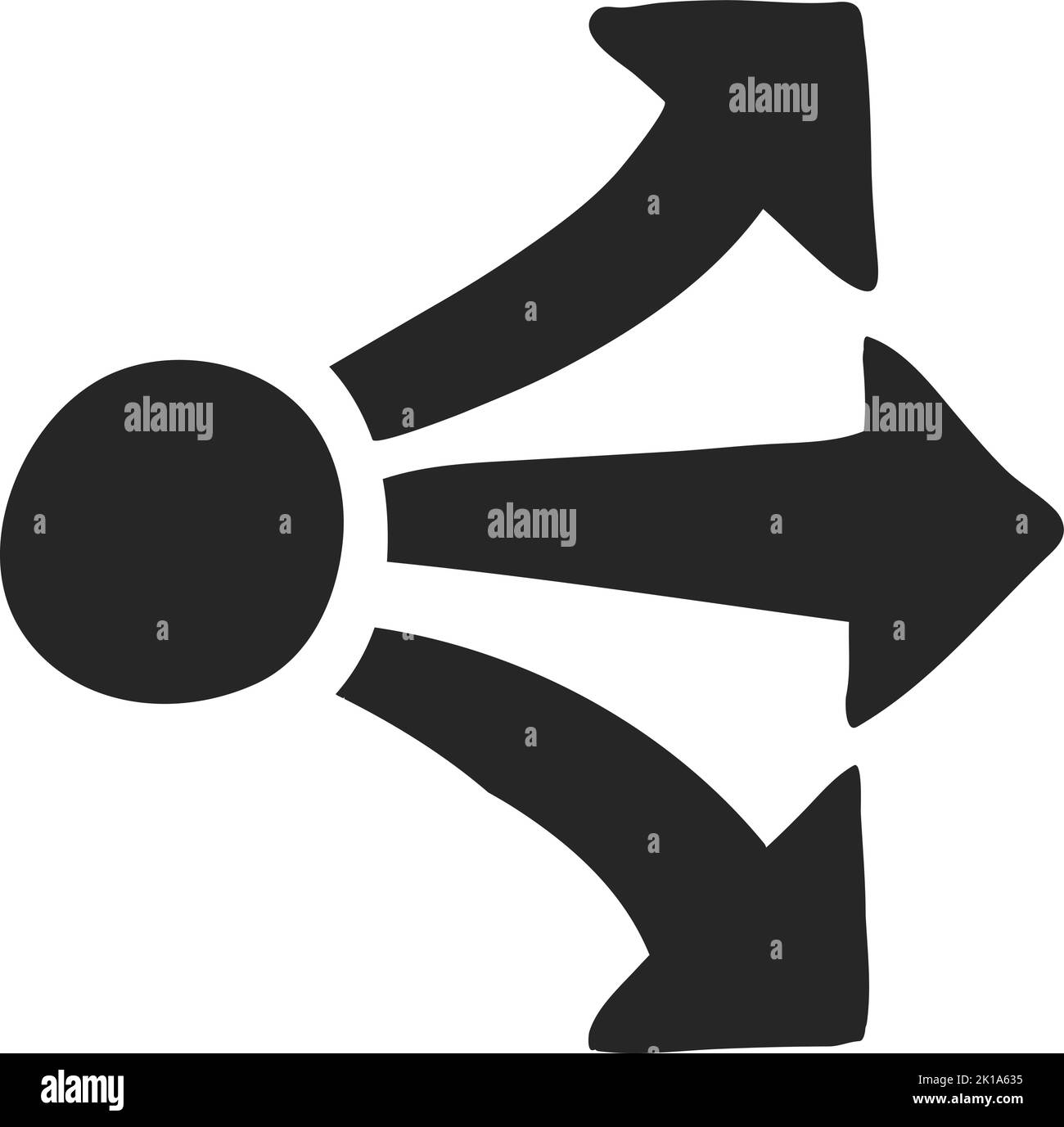 Hand Drawn Propagate Arrows Vector Illustration Stock Vector Image