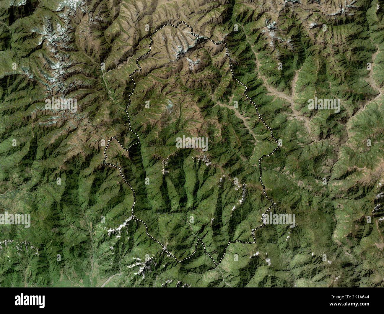 Haa, district of Bhutan. High resolution satellite map Stock Photo - Alamy