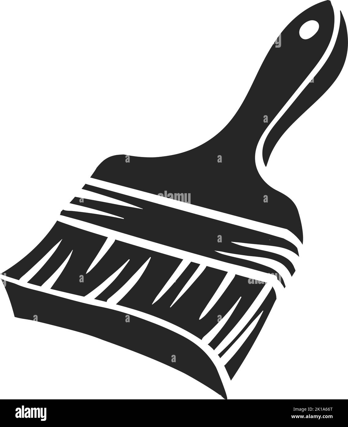 Hand drawn paintbrush icon doodle sketch vector illustration Stock ...