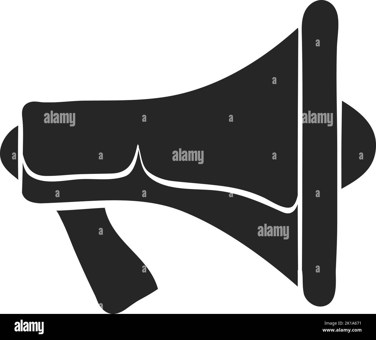 Hand drawn Megaphone vector illustration Stock Vector Image & Art - Alamy