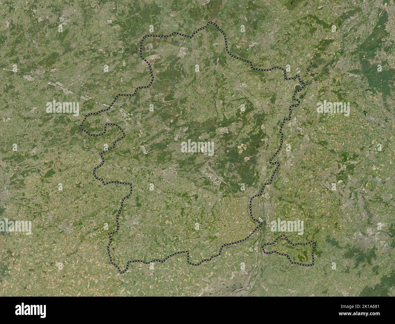 Limburg, province of Belgium. Low resolution satellite map Stock Photo ...