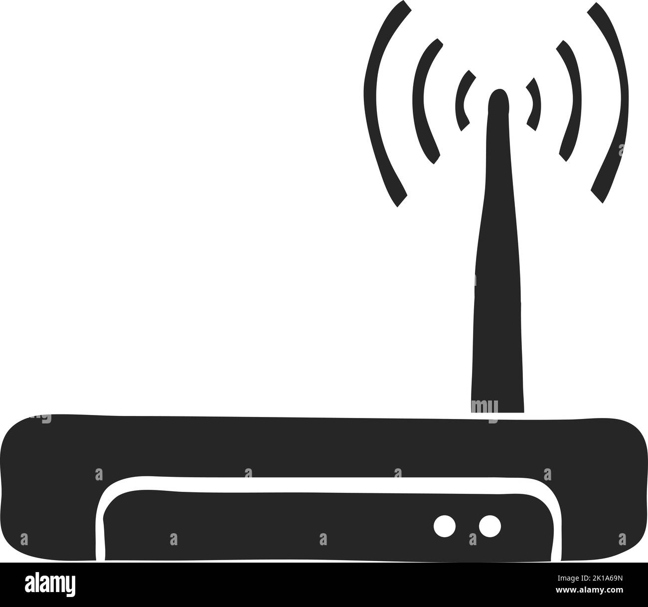 Hand drawn Internet router vector illustration Stock Vector Image & Art ...