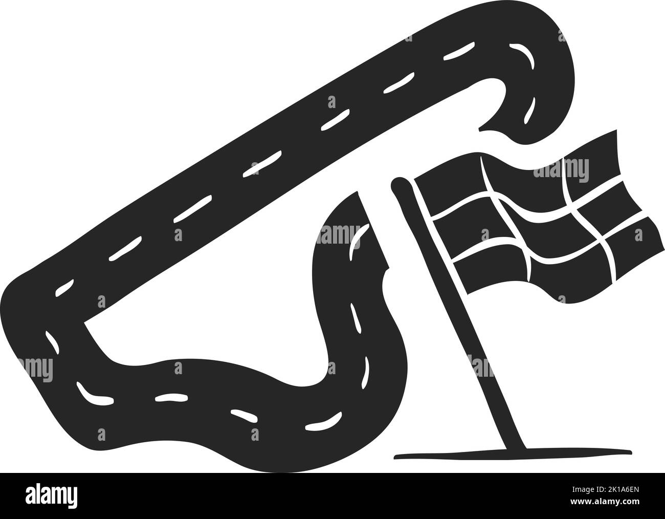 Hand drawn Race circuit vector illustration Stock Vector Image & Art ...