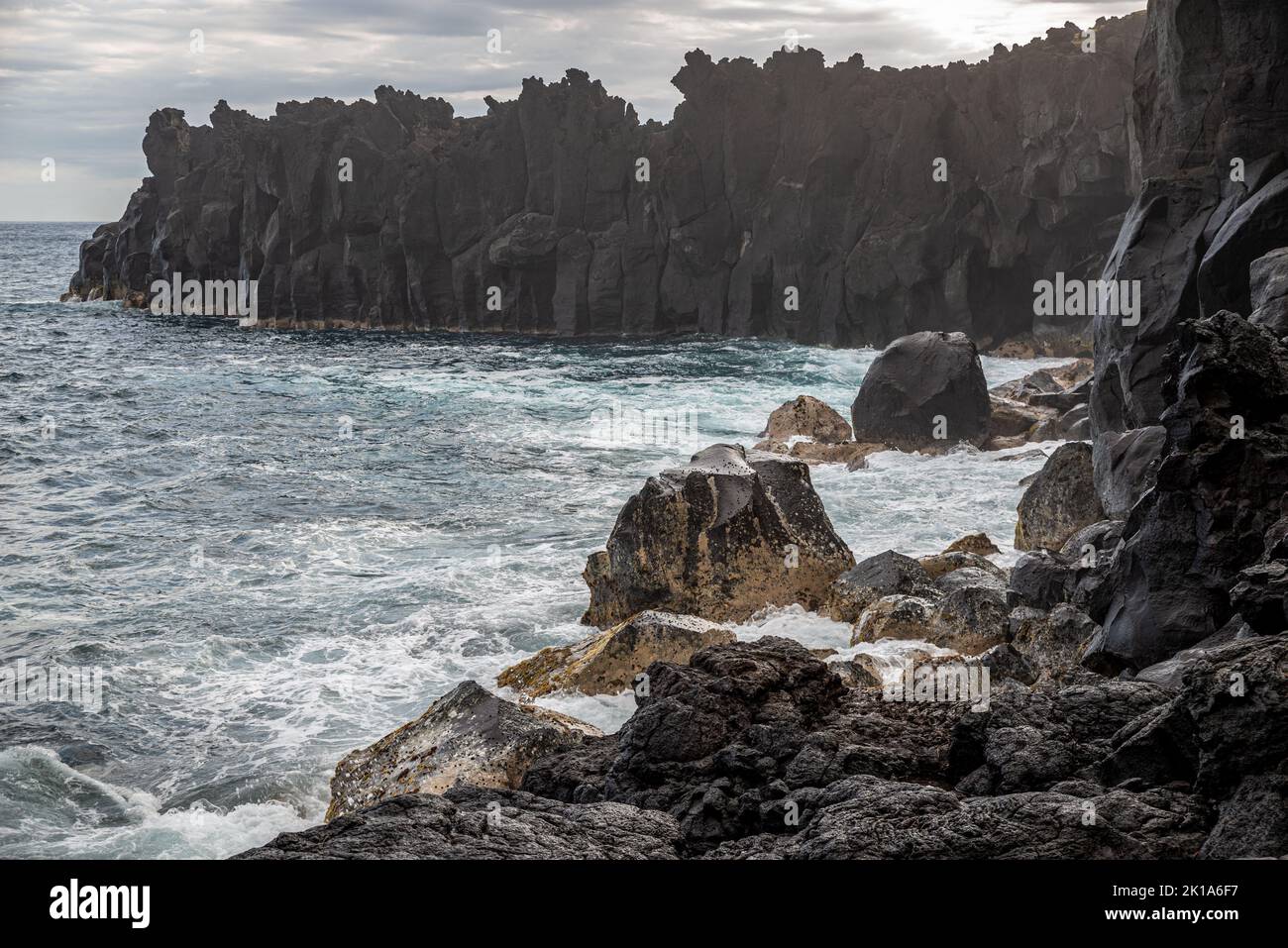 Rocky coast of Cap Mechant, Réunion Island, France Stock Photo - Alamy