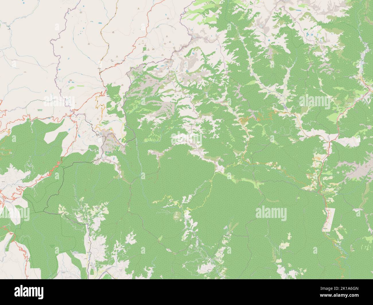 Haa, district of Bhutan. Open Street Map Stock Photo - Alamy