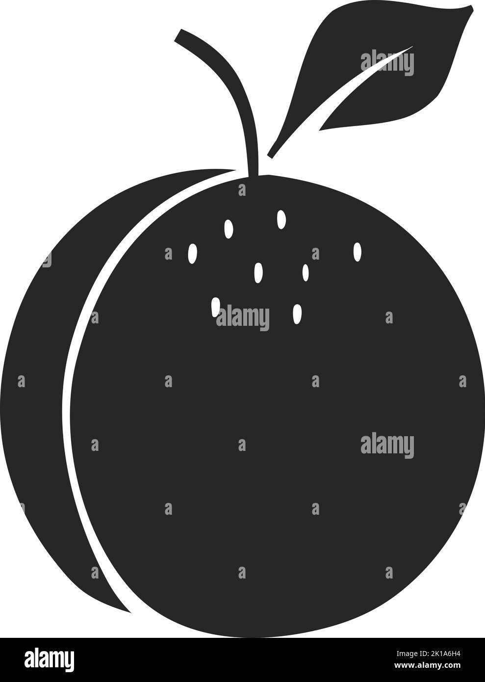 Hand drawn Peach vector illustration Stock Vector Image & Art - Alamy