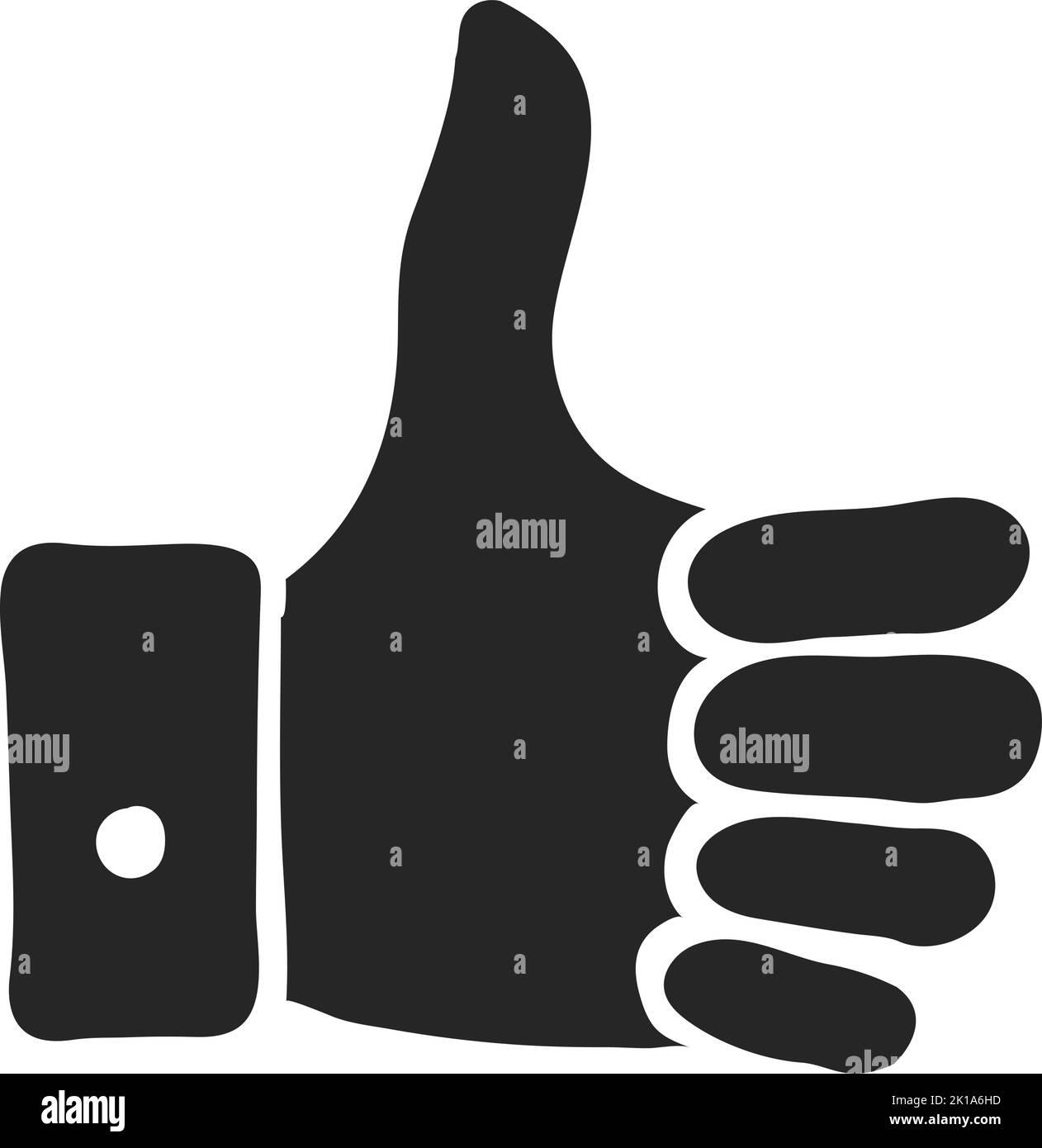 Hand drawn Thumb up hand vector illustration Stock Vector Image & Art ...