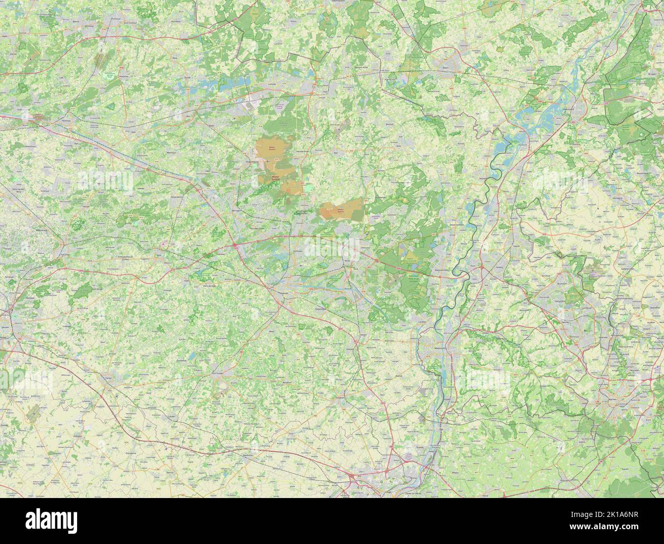Limburg, province of Belgium. Open Street Map Stock Photo - Alamy