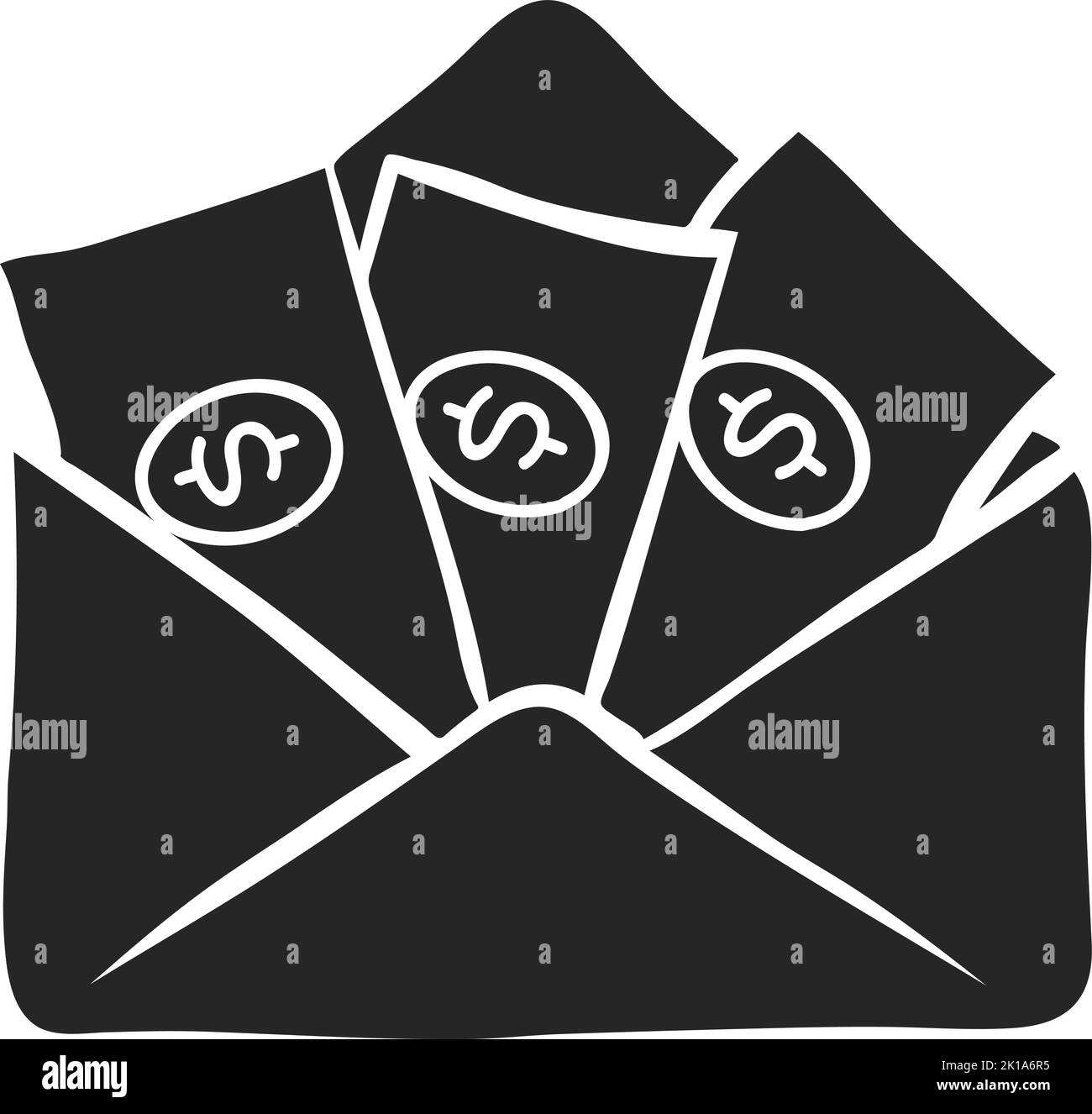 Hand drawn Money envelope vector illustration Stock Vector Image & Art ...