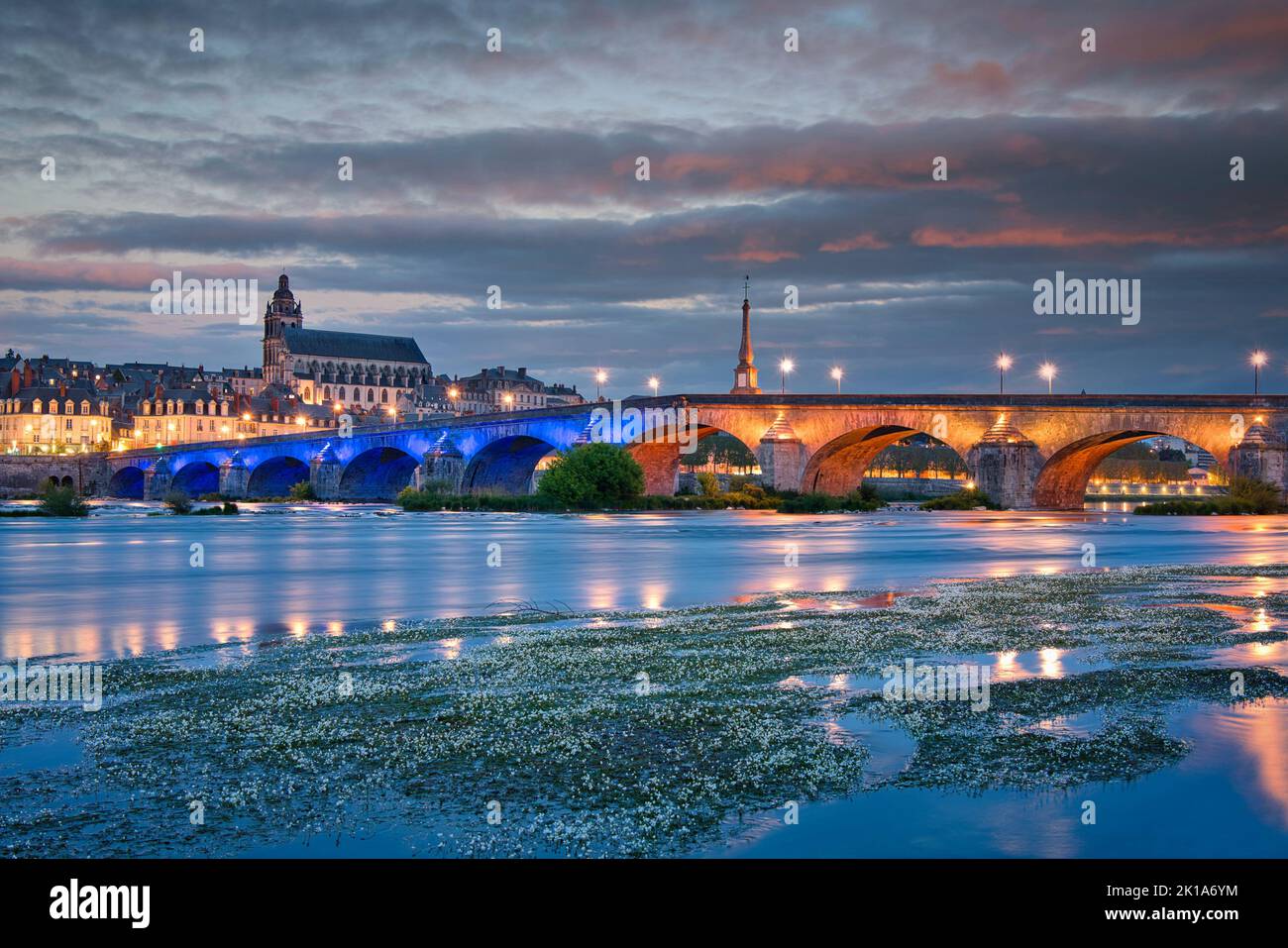 Photo of the the Pont Jacques Gabriel at the blue hour time Stock Photo ...