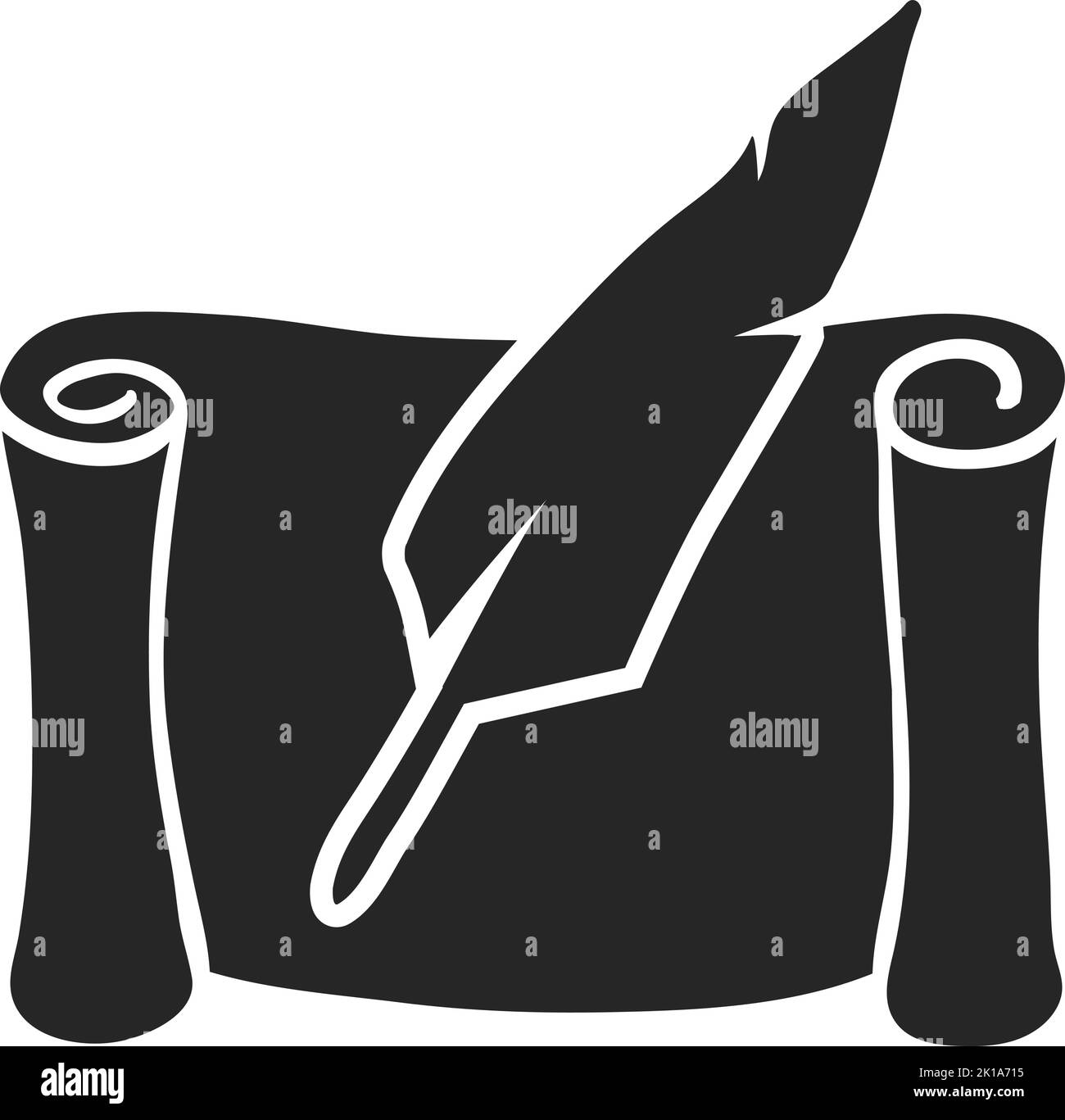 Hand drawn Letter quill pen vector illustration Stock Vector Image ...