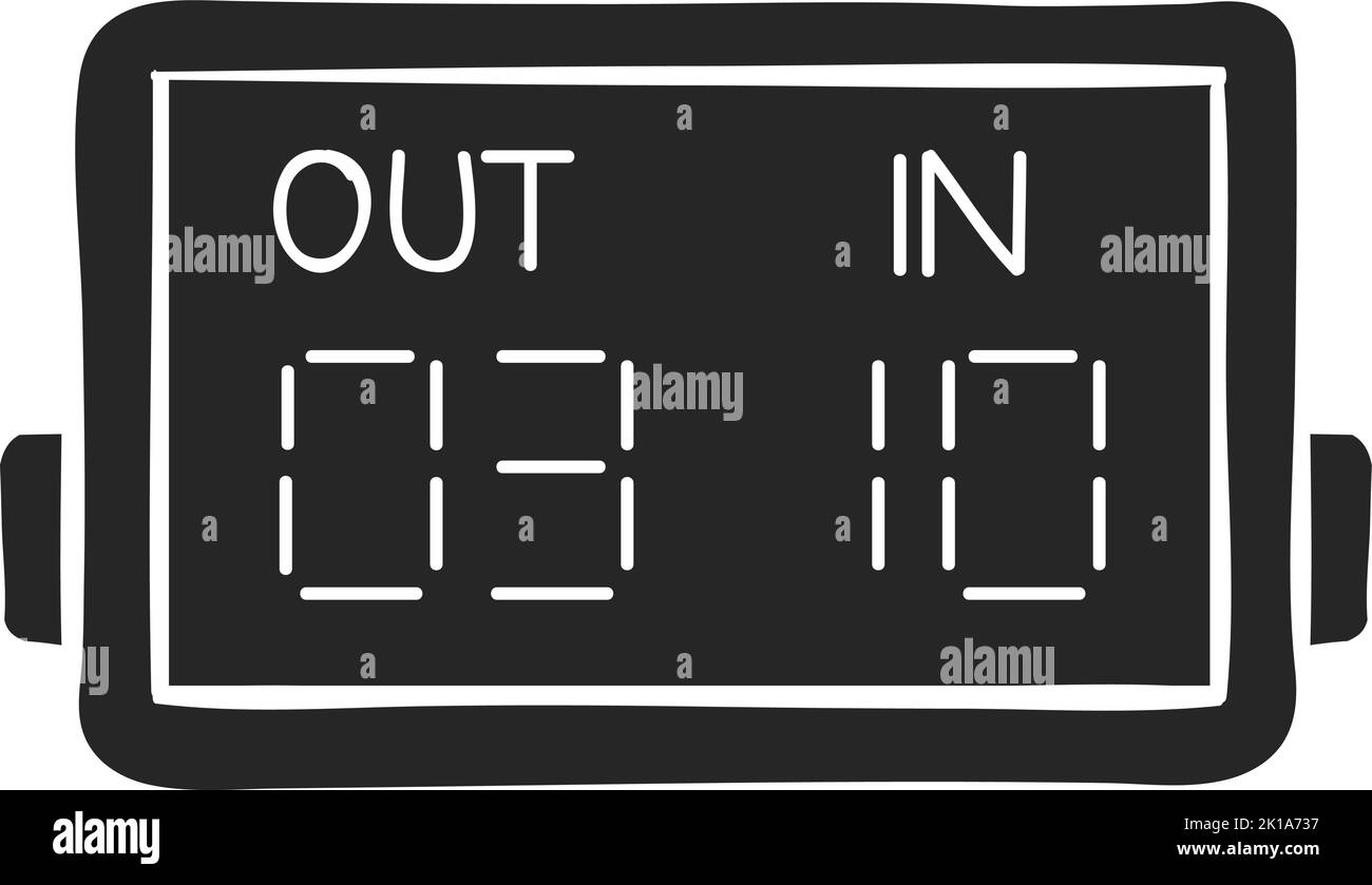 Hand drawn Player substitution board vector illustration Stock Vector ...