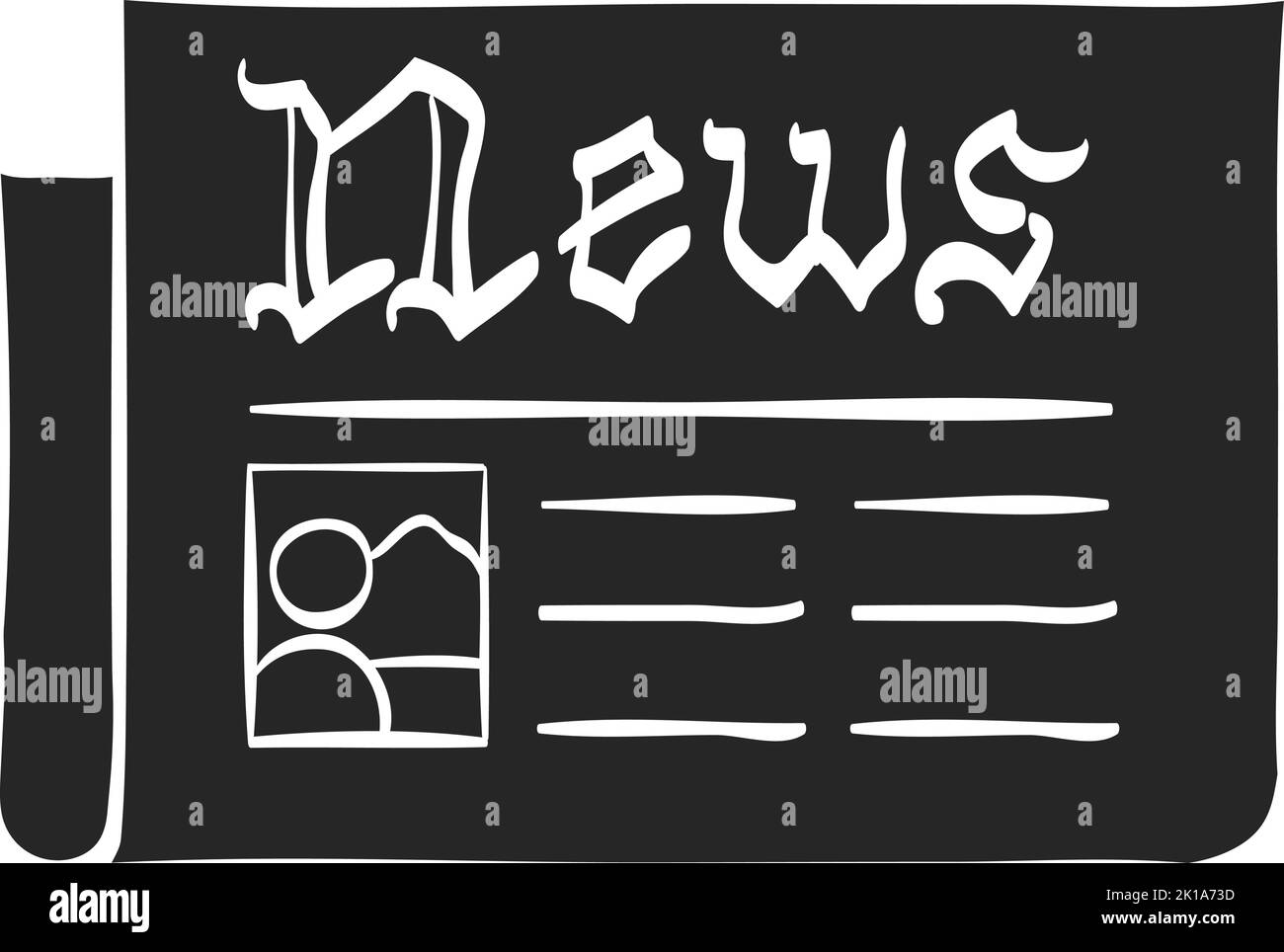 Hand drawn Newspaper vector illustration Stock Vector Image & Art - Alamy