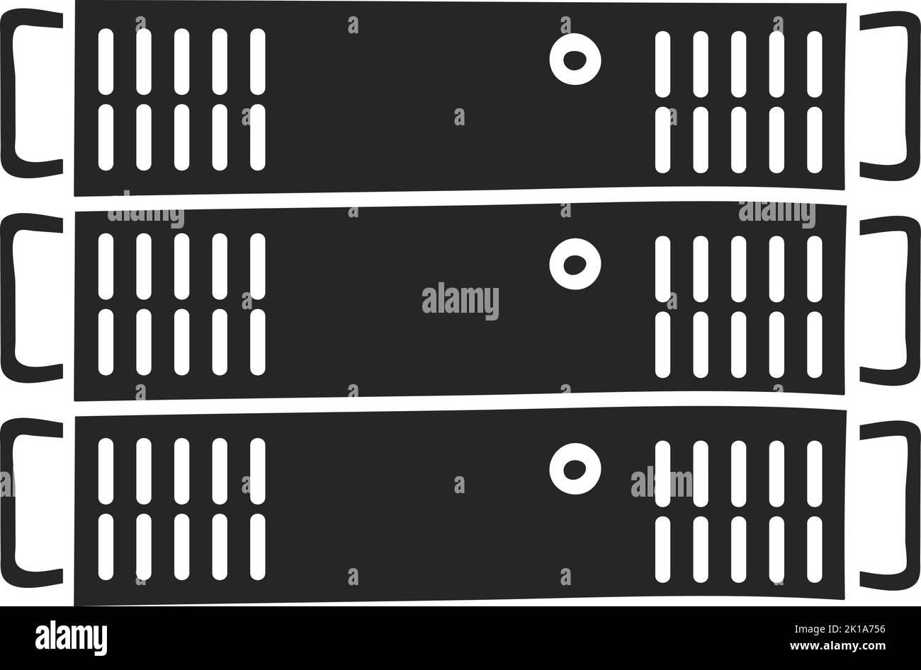 Hand drawn Server rack vector illustration Stock Vector Image & Art - Alamy