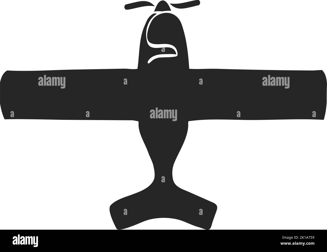 Hand Drawn Vintage Airplane Vector Illustration Stock Vector Image And Art Alamy