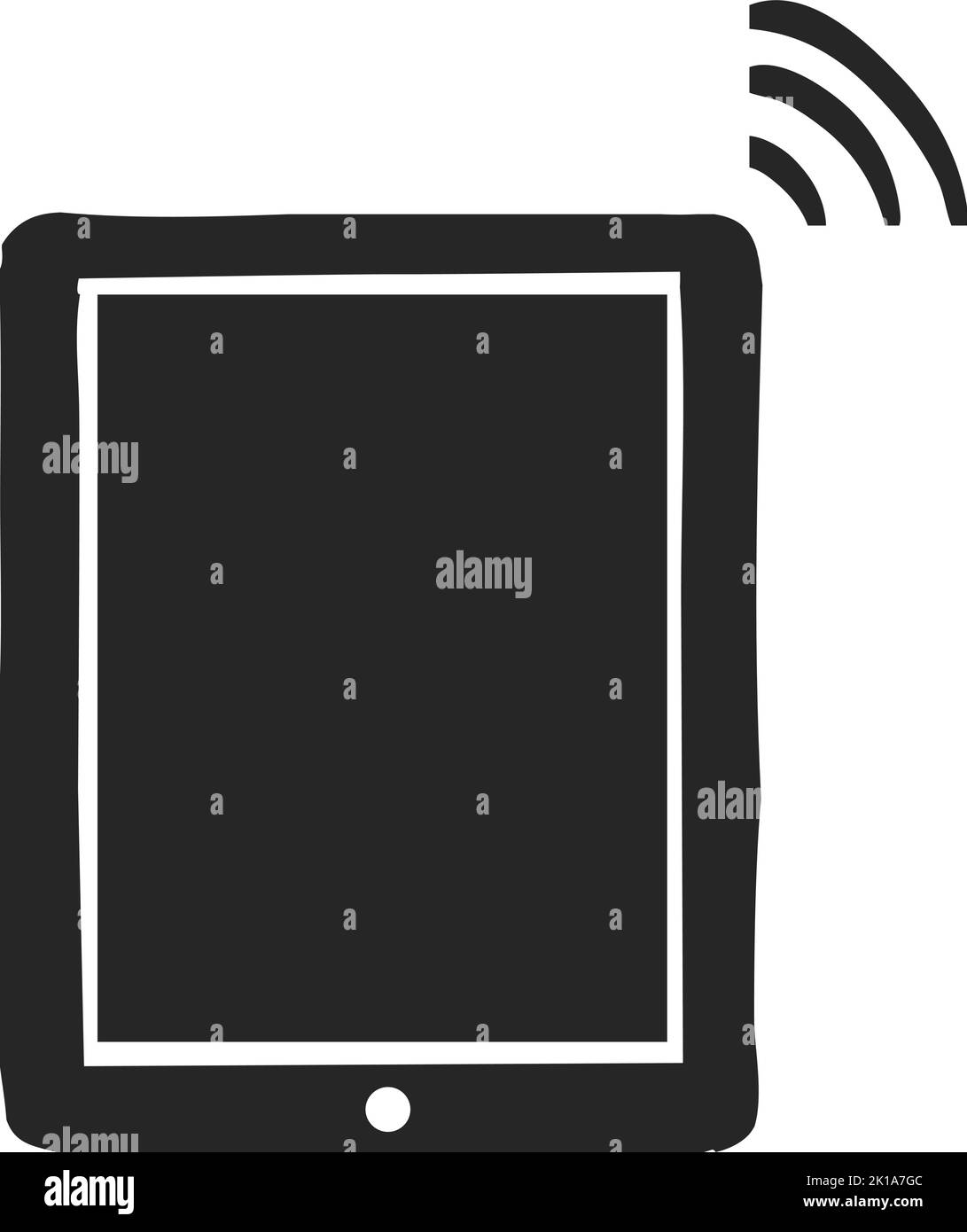 Hand drawn Tablet vector illustration Stock Vector Image & Art - Alamy