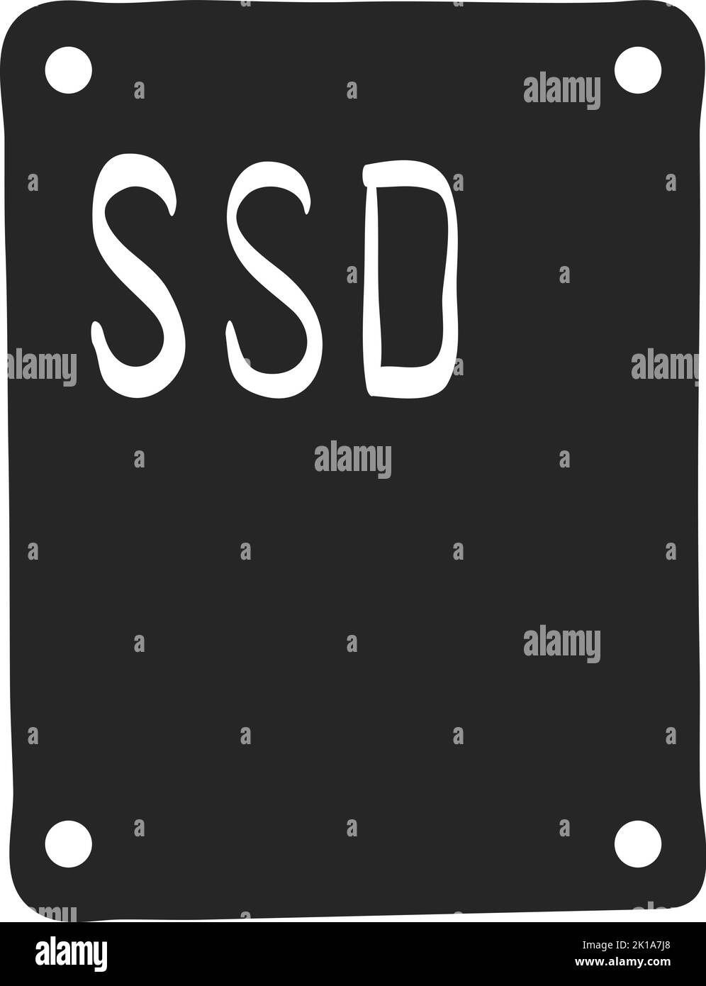 Hand drawn Solid state drive vector illustration Stock Vector Image ...
