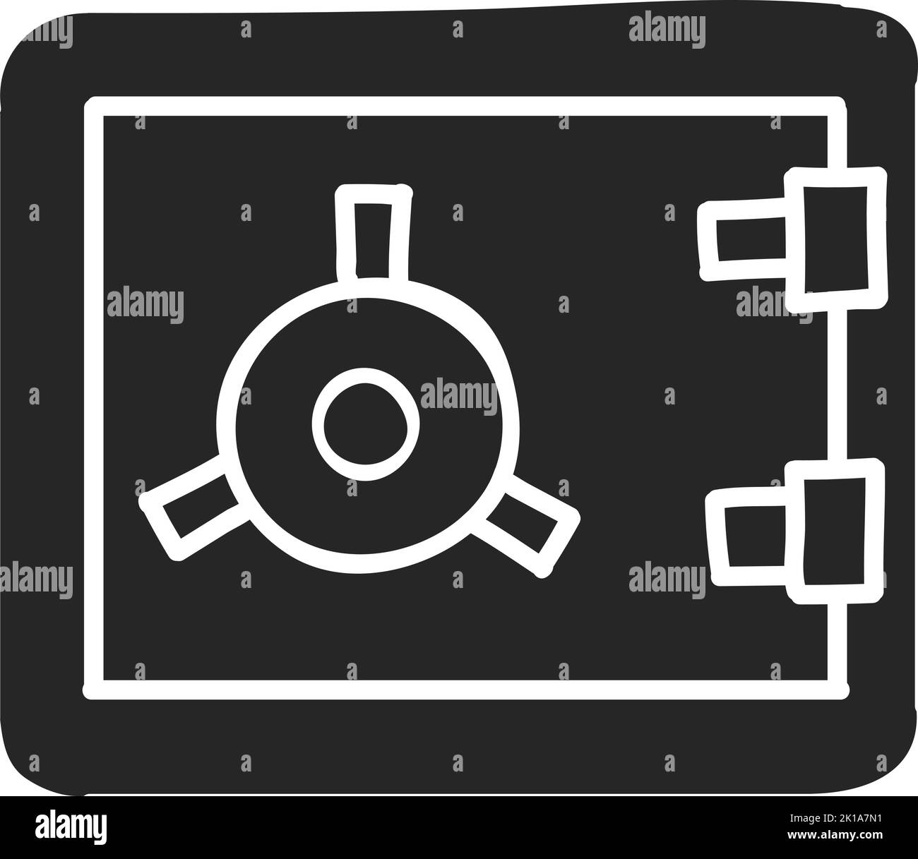 Hand drawn Safe box vector illustration Stock Vector Image & Art - Alamy